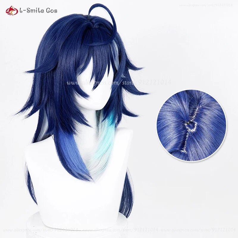 Парик для косплея Ororon, 65 см, темно-синие мелированные парики Ororon, аниме, парик для косплея, термостойкие волосы, Хэллоуин + шапочка для парика