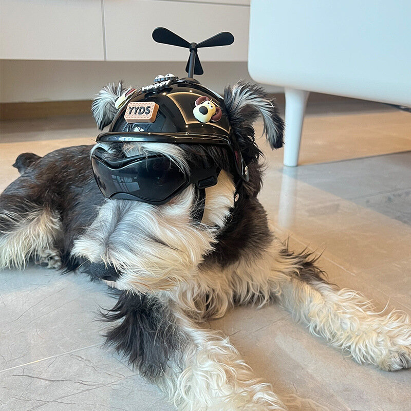 Шлем с ушками для собак для поездок на автомобиле на улице, ветрозащитные очки, бейсболка для кошек, мотоциклетный шлем