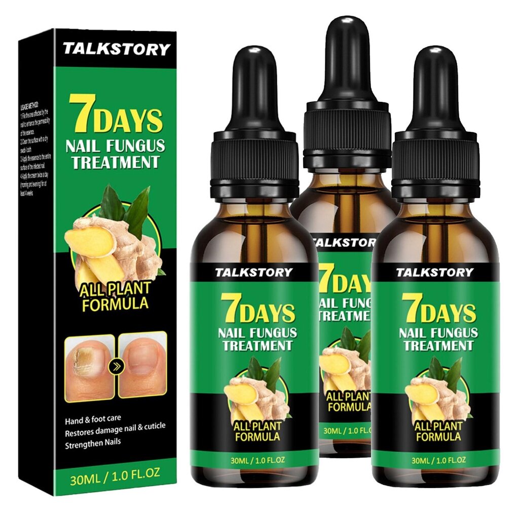 3 Шт Средства Для Лечения Грибка ногтей На Ногах, Масло Для Ухода за Кутикулой, Имбирь Для Лечения Грибка Ногтей, Имбирная Сыворотка Для Роста ногтей
