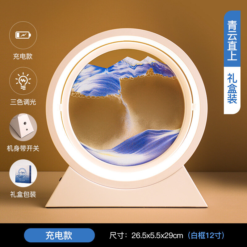 Креативный пейзажный песочные часы Behanmei, арт-орнамент с текучим песком, легкая роскошь для украшения гостиной, подарок для офиса