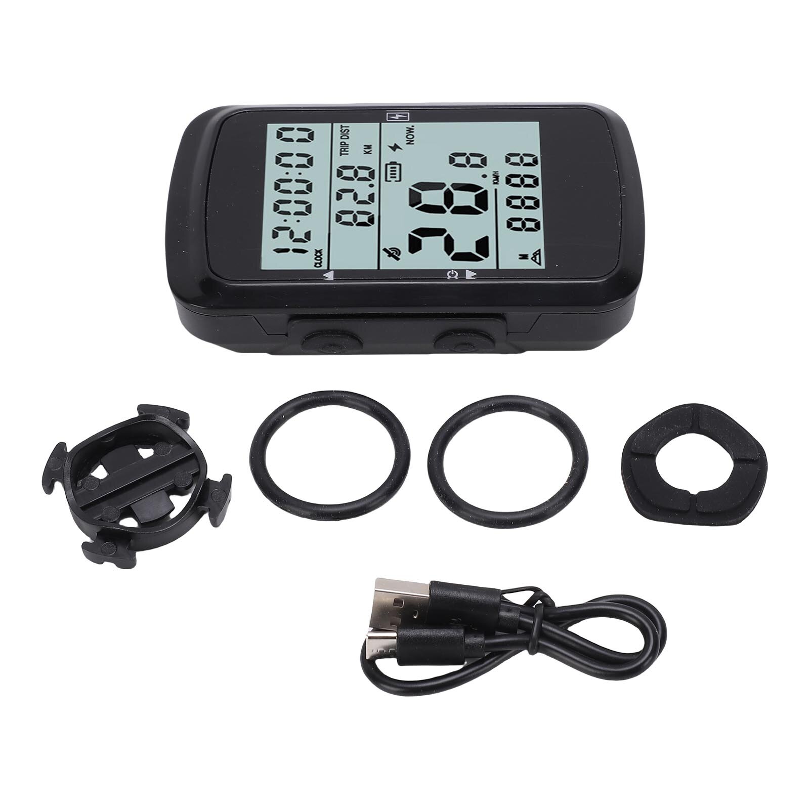 Беспроводной GPS-велокомпьютер с 2,4-дюймовым экраном, водонепроницаемый, с одометром и спидометром для горных велосипедов.