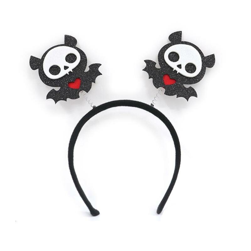 Хэллоуинские обручи для волос с привидениями, летучими мышами и пауками, Скелет летучей мыши