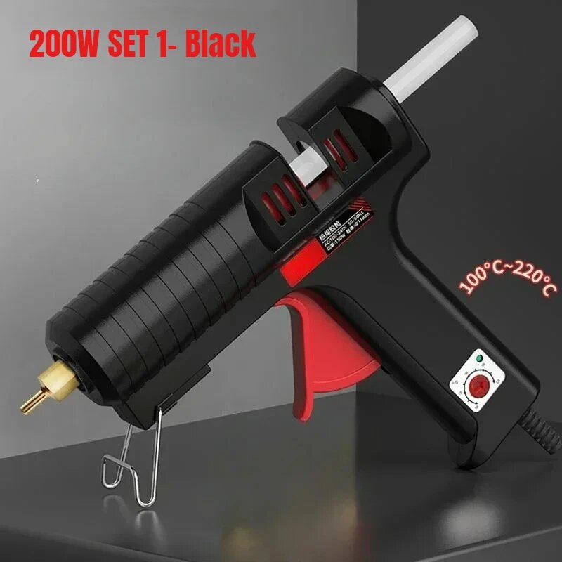 Клеевой пистолет 200W SET 1-Black черный