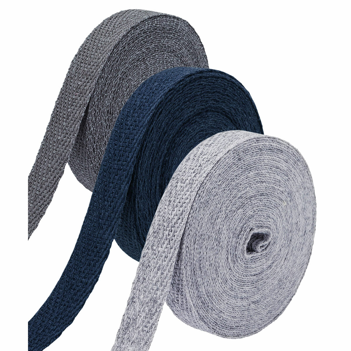 Киперная лента для шитья и рукоделия, ширина 1 см, хлопок 2,5 г/м, ассорти №7, 3 цвета