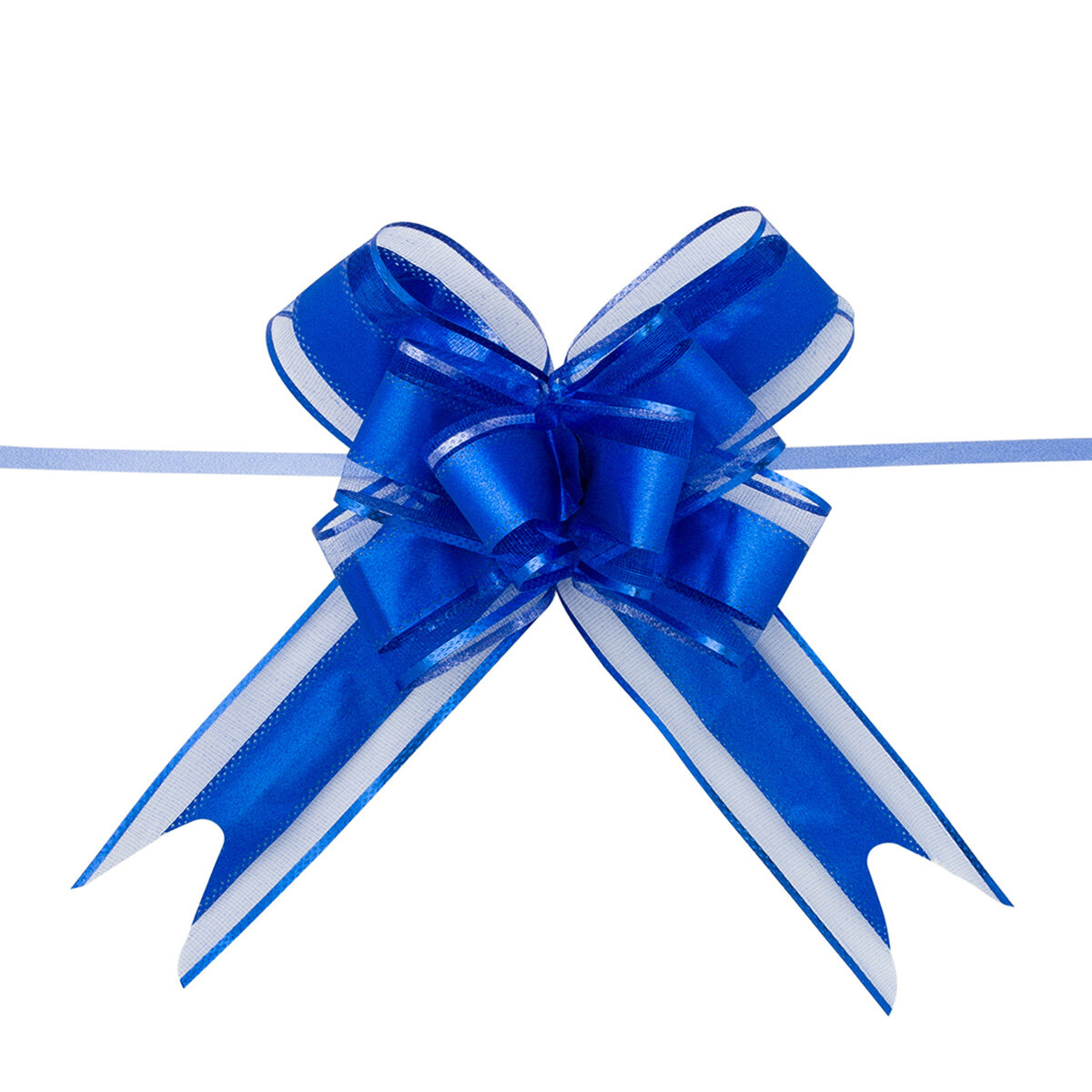 Бант 'Бабочка' для упаковки подарка, диаметр 15 см, ширина ленты 5 см, цвет темно-синий, 10 шт/упак