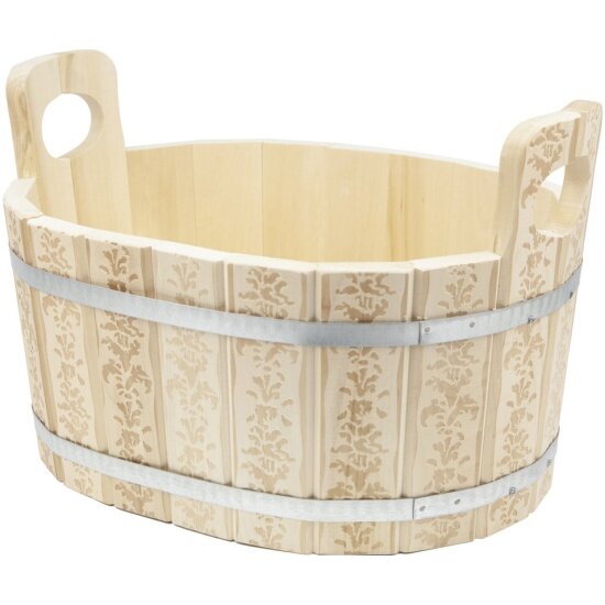 Ушат Банная Линия 12-707 Овал, тиснение Arto, 15 л