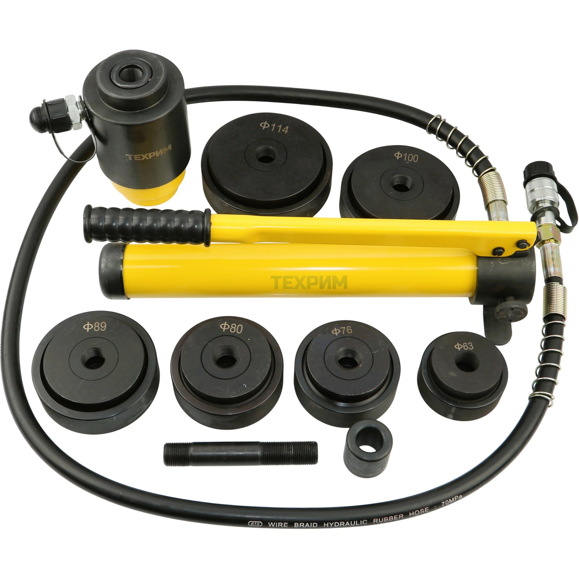 Техрим НПРГ-15 Пресс гидравлический для перфорирования листового металла с ручным насосом 15 т