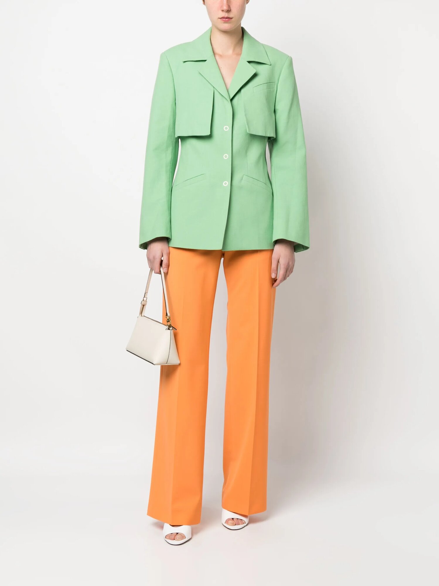 Брюки классические MSGM, размер 42 IT, оранжевый — фото 1