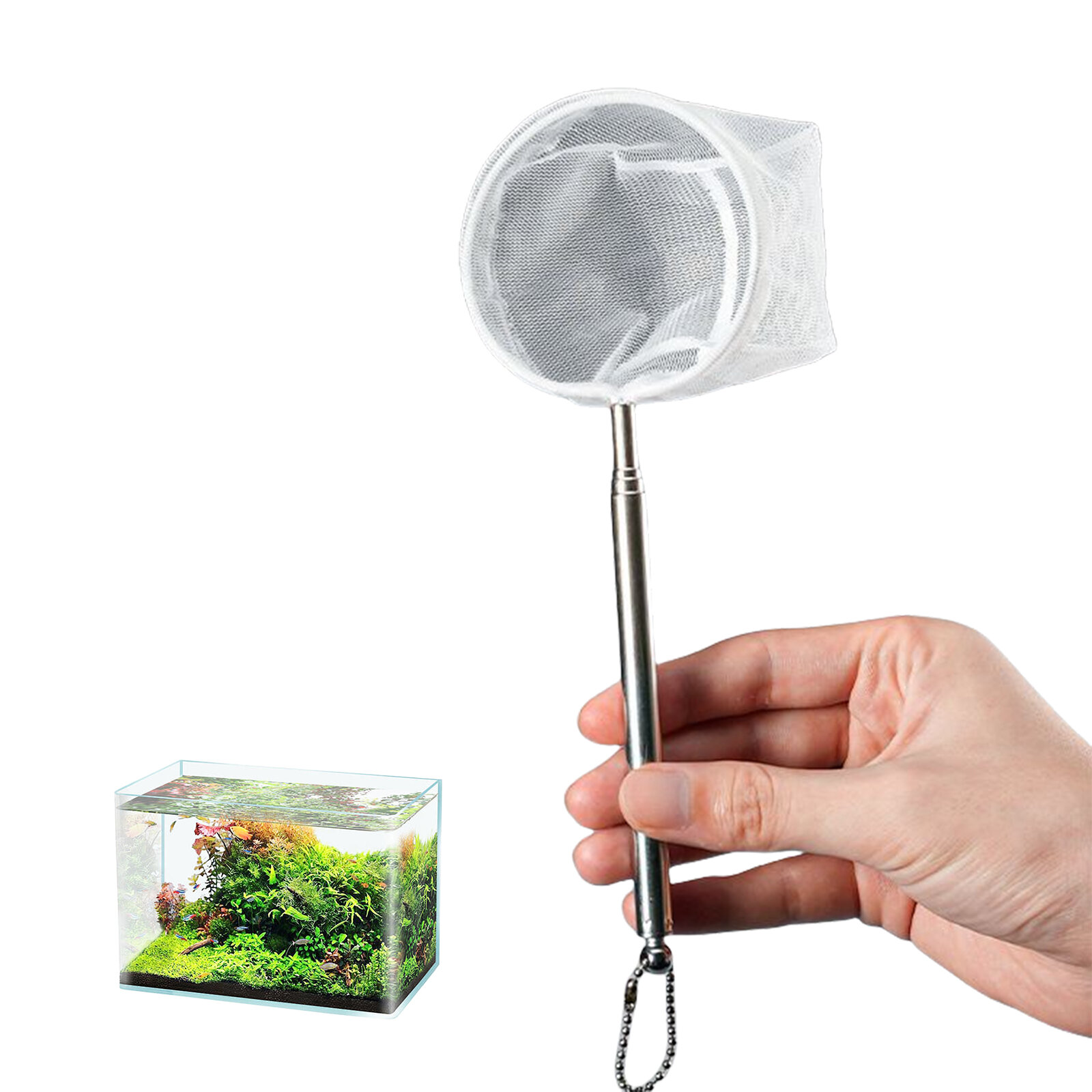 Выдвижная рыболовная сеть для домашних аквариумов с удобной ручкой