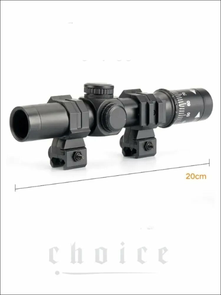Оптический увеличительный прицел (Имитация с небольшим приближением), черный
