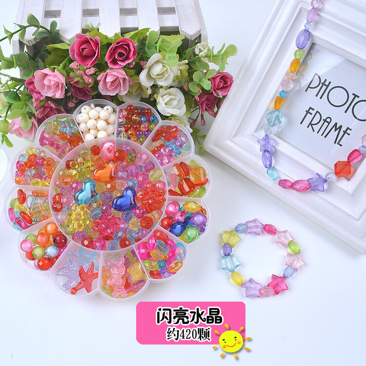 DIY дети бисером костюм оптом весело бисером амблиопия обучение девочек игрушка Подсолнух в коробке Подсолнечник