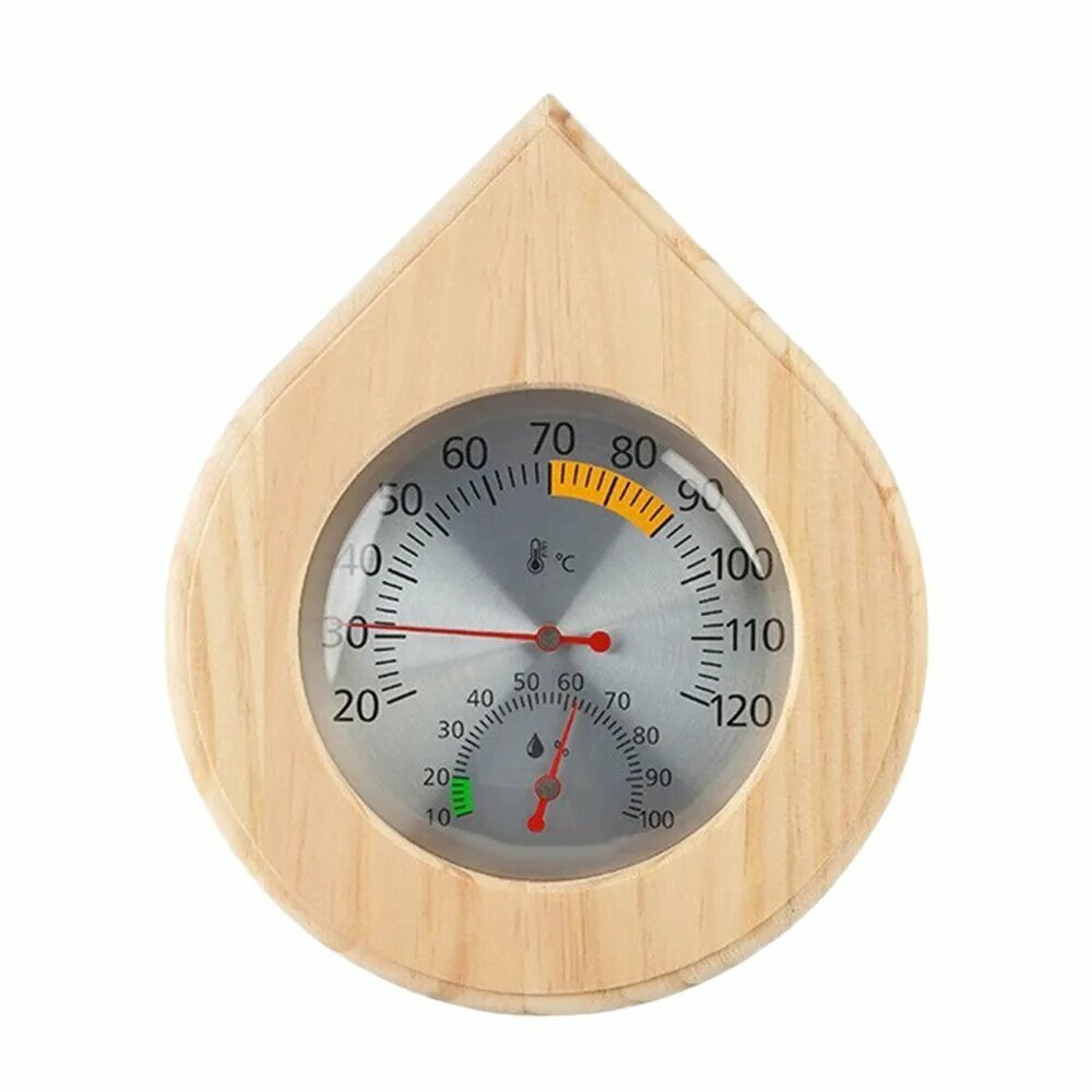 Домашний гигрометр и термометр для парной с деревянным корпусом простой установкой