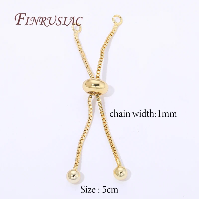 Цепочка для браслета FINRUSIAC, 5 см, 18K Gold Plated