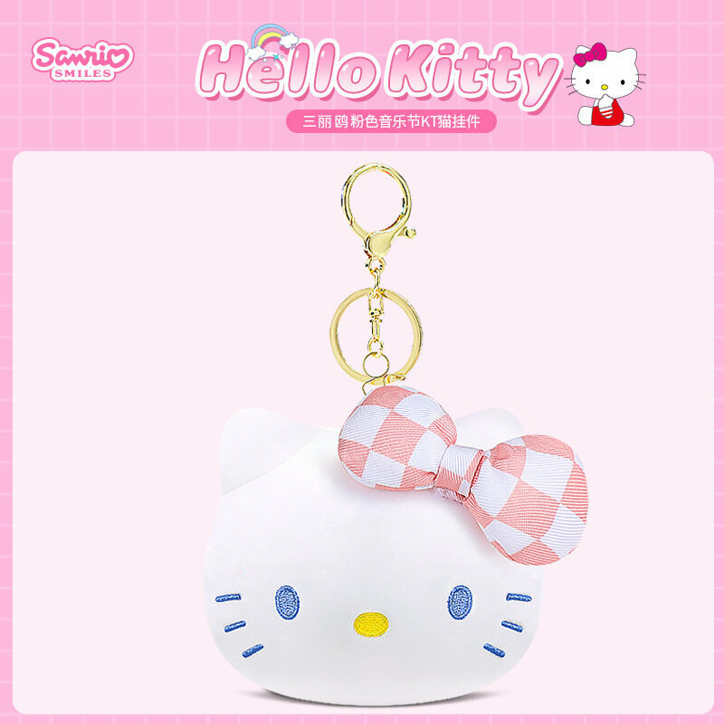 Подлинный подвеска для сумки Hello Kitty, рюкзак с котом Hello Kitty, маленькая декорация, школьная сумка, брелок, высококачественный вид