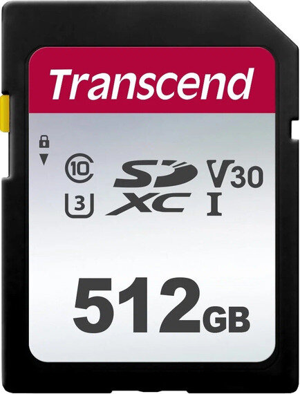 Карта памяти SD 512 Gb Transcend 300S SDXC UHS-I U3 V30 (100/55 MB/s)