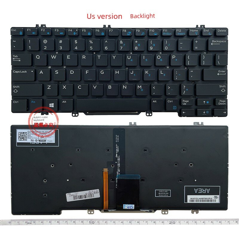 Клавиатура E5290 подходит для DELL Dell Latitude 5290, 7380, 7389, 7390, E7390, E7290. (с подсветкой)[Совершенно новый]