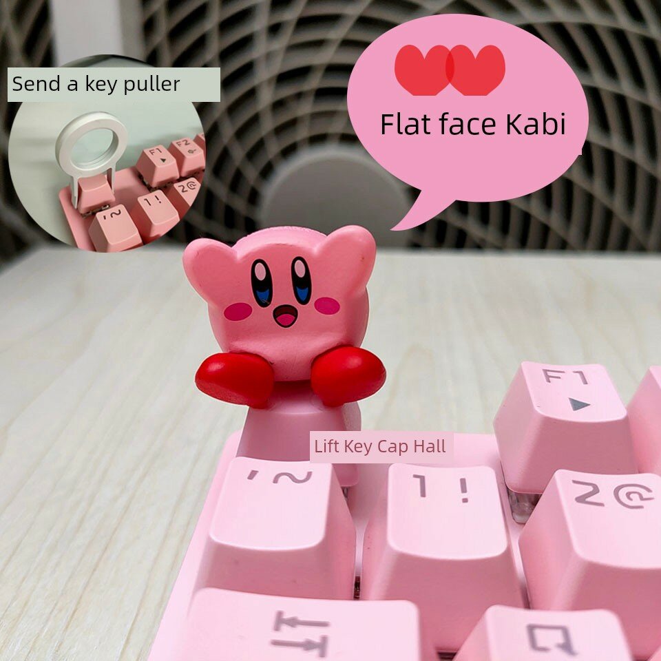 Милый персонализированный 3D-кейкап Kirby (розовый) для механической клавиатуры ESC, прозрачный, креативный, для