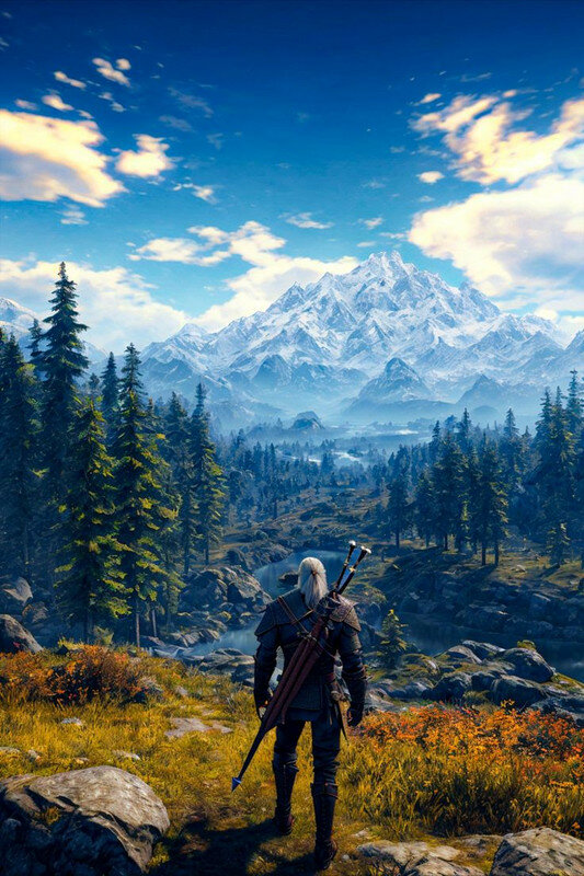 Цифровая живопись маслом для начинающих,"Ведьмак/The Witcher"Картина маслом своими руками для домашнего декора стен, 40x50 см, без рамки