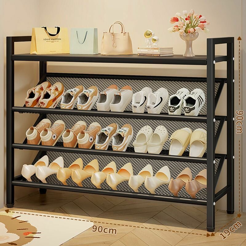 Многоярусная обувная полка из углеродной стали, напольный шкаф для обуви в коридоре, общежитии, поднятая полка для хранения обуви, простая обувная полка для входа