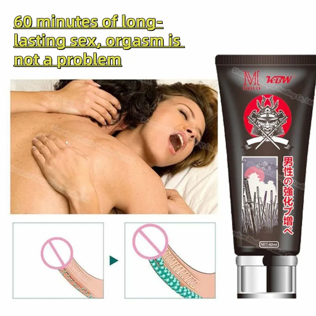 Японский крем для увеличения полового члена, длительной эрекции, против преждевременной эякуляции, мазковый тип