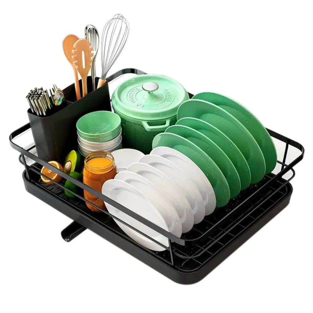 Sink Dish Drain Rack Zoning Storage Sink Shelf Household Kitchen Countertop Dish Drain Rack, Partitioned Storage for Dishwashing Sinks, Kitchen Countertop Dish Drain Rack, One Drain Rack Set