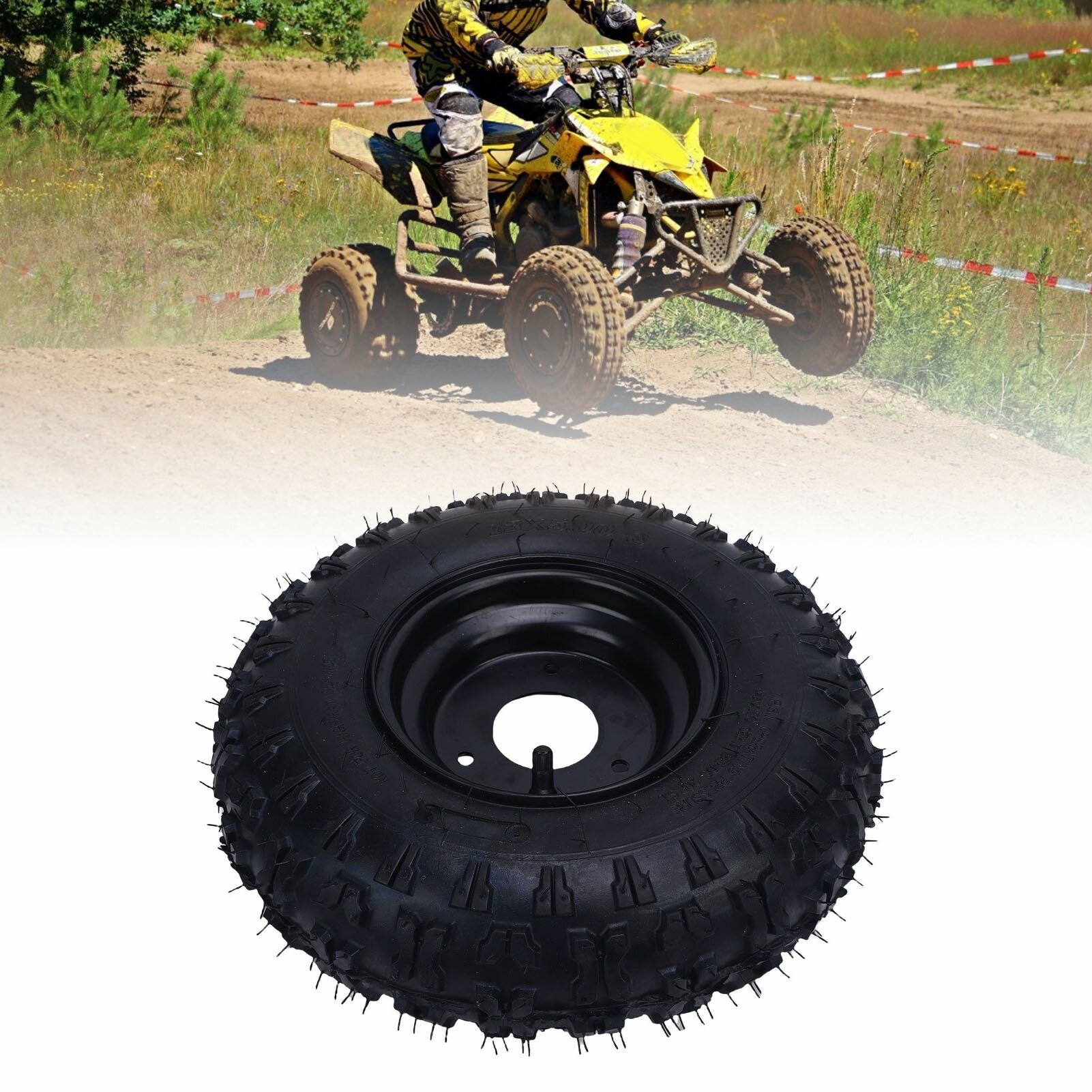 Комбинация 6-дюймовых колес и шин, улучшенная тяга и защита от столкновений, подходит для картинга, дрифт-трициклов, четырехколесных внедорожников.