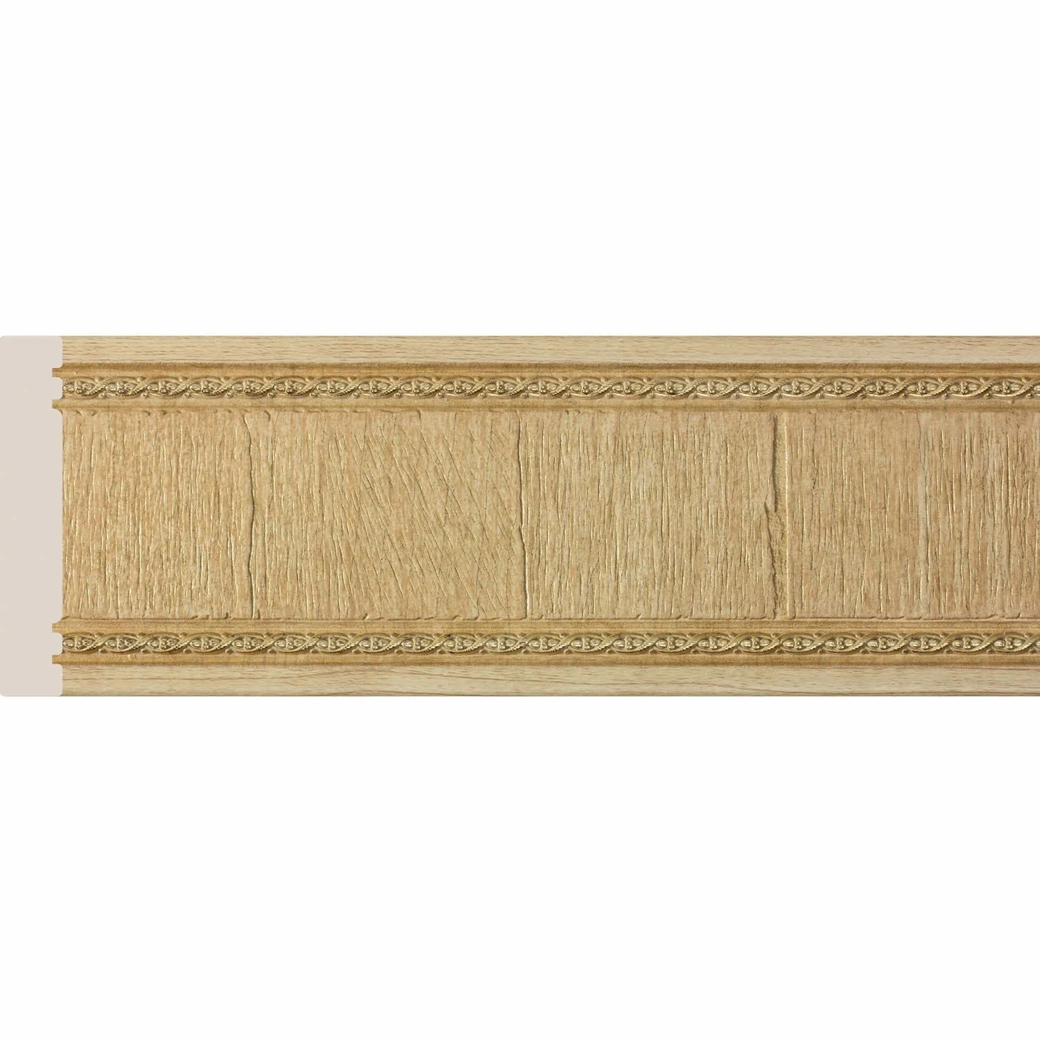 Молдинг Cosca "Бордюр 80", полистирол, влагостойкий, цвет ясень золотистый, 2.4м