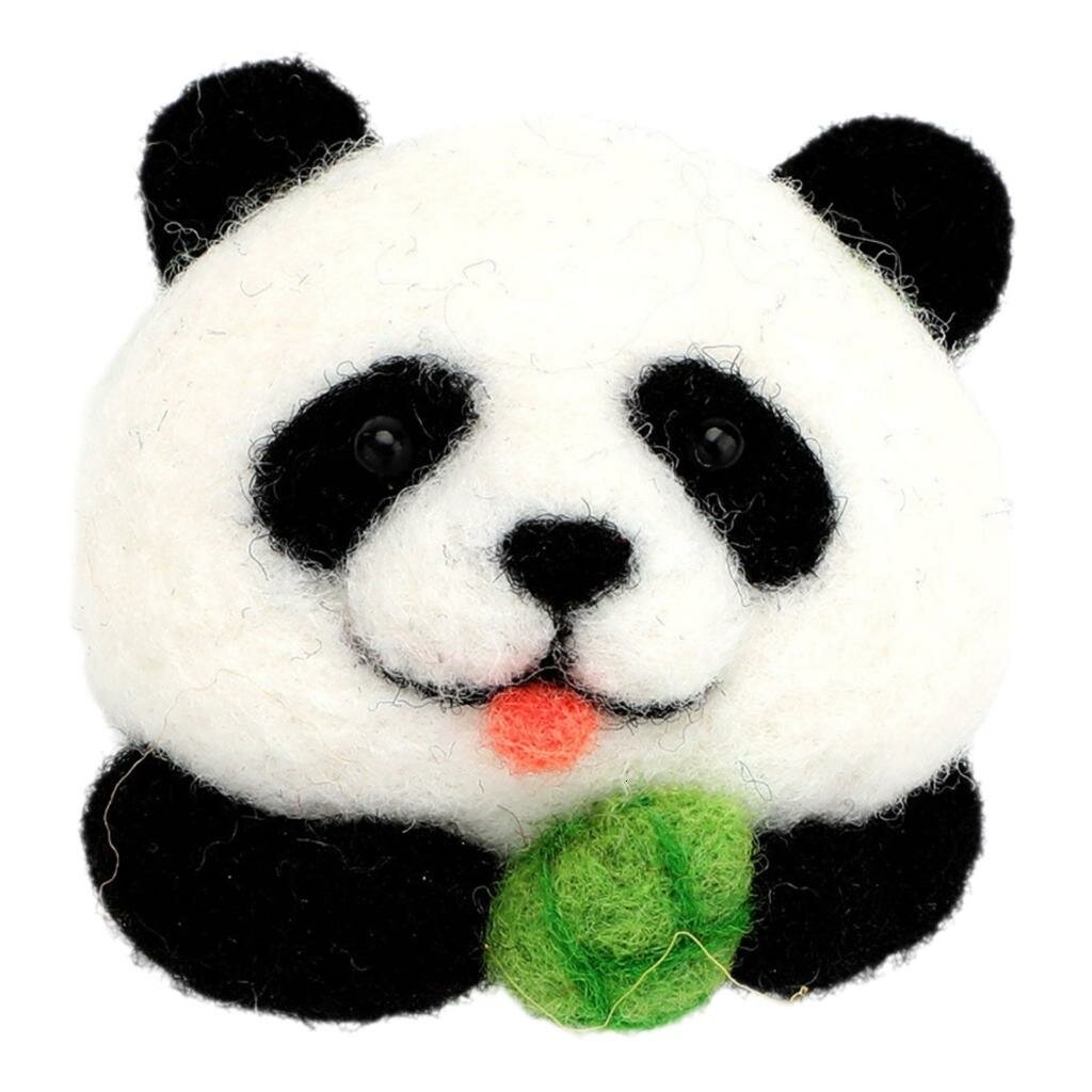 Брошь-животное из войлока, набор для иглопрядения, Гигантская панда