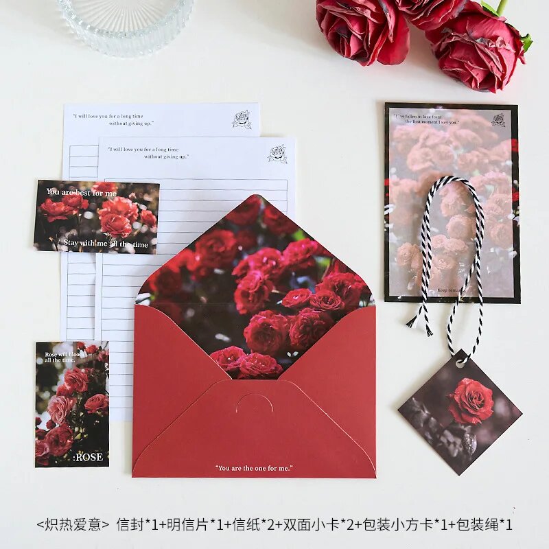 Набор конвертов и блокнотов Красный, Red