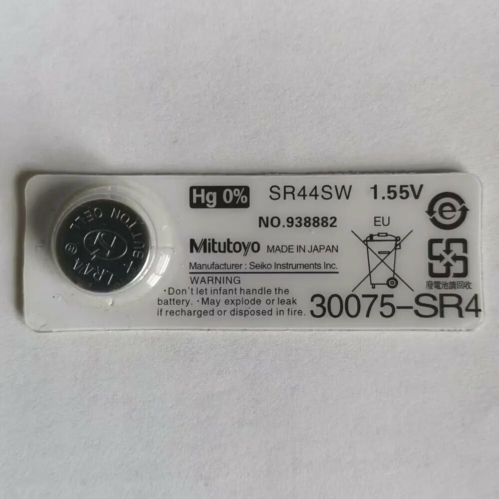 Mitutoyo Микрометр Оригинальная батарея SR44SW