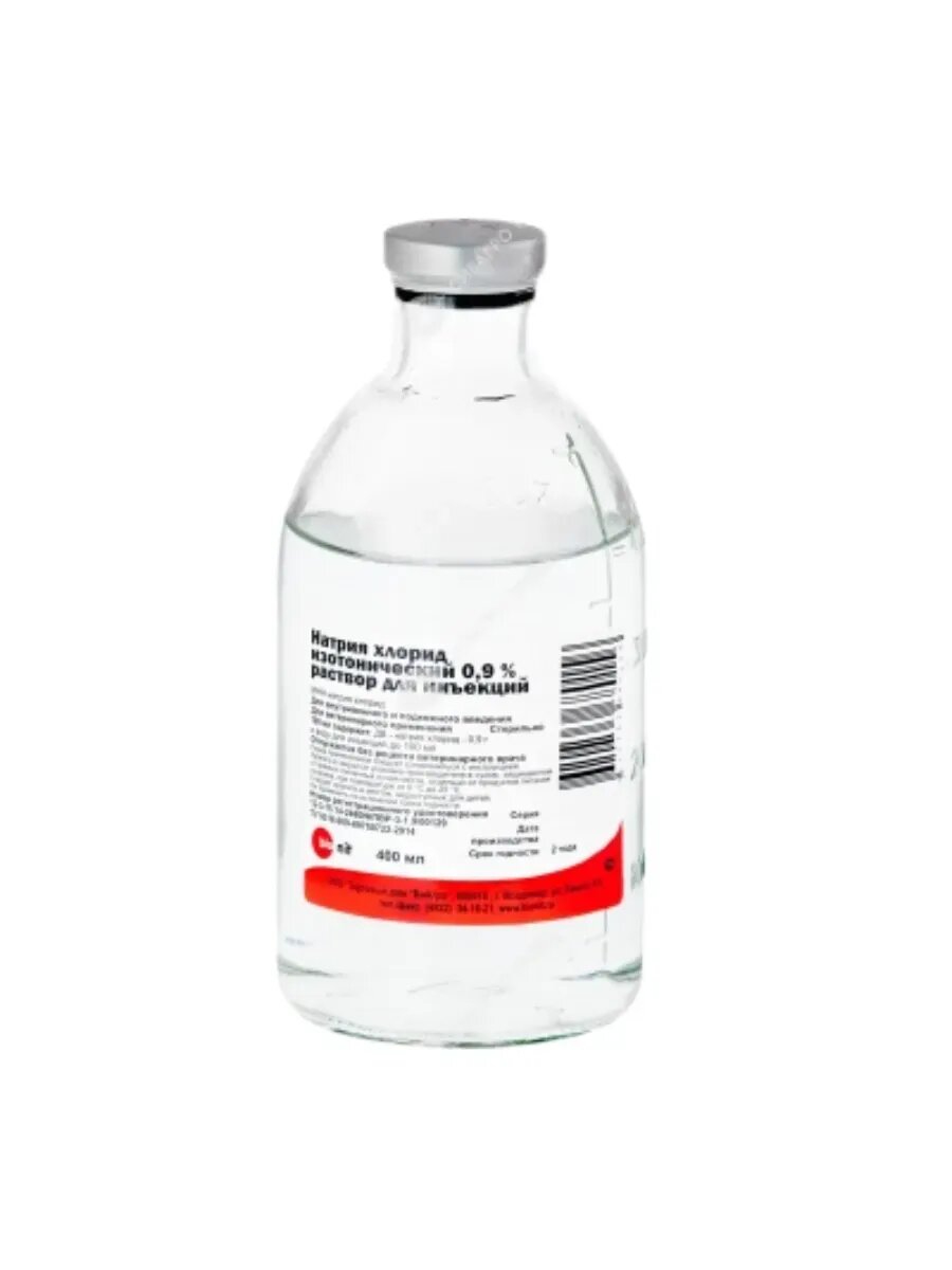 Натрий хлористый 0,9% 400мл БА