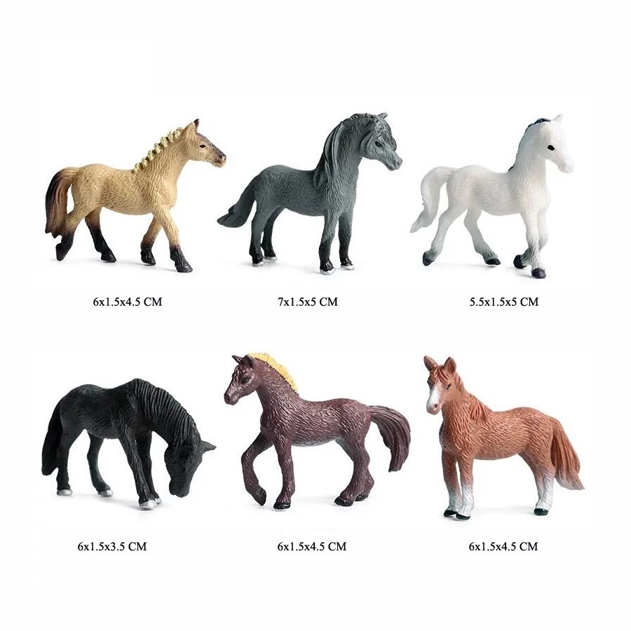 Фигурки лошадок SamKaLa horse 6pcs A