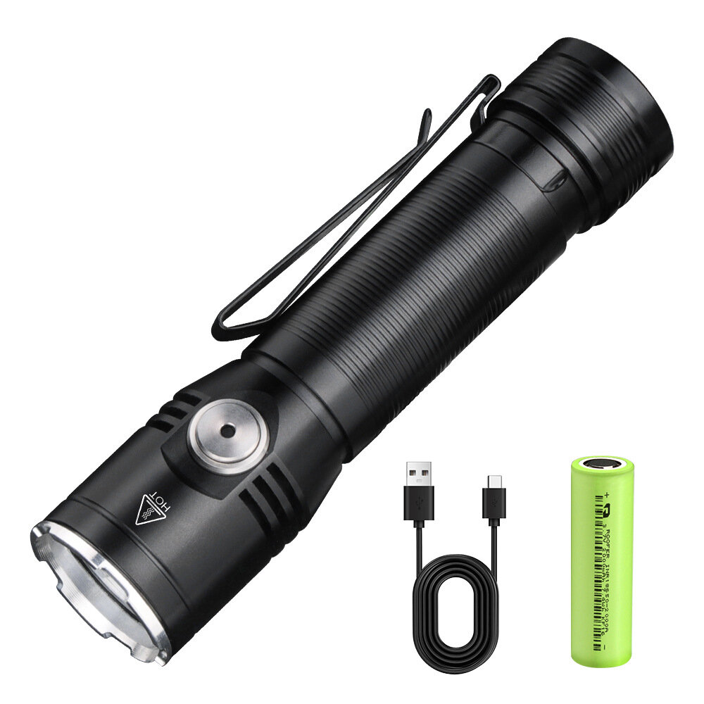 Новый яркий яркий фонарик цельный алюминиевый прочный корпус TYPE-C зарядка водонепроницаемый фонарик Фонарик TYPE-C