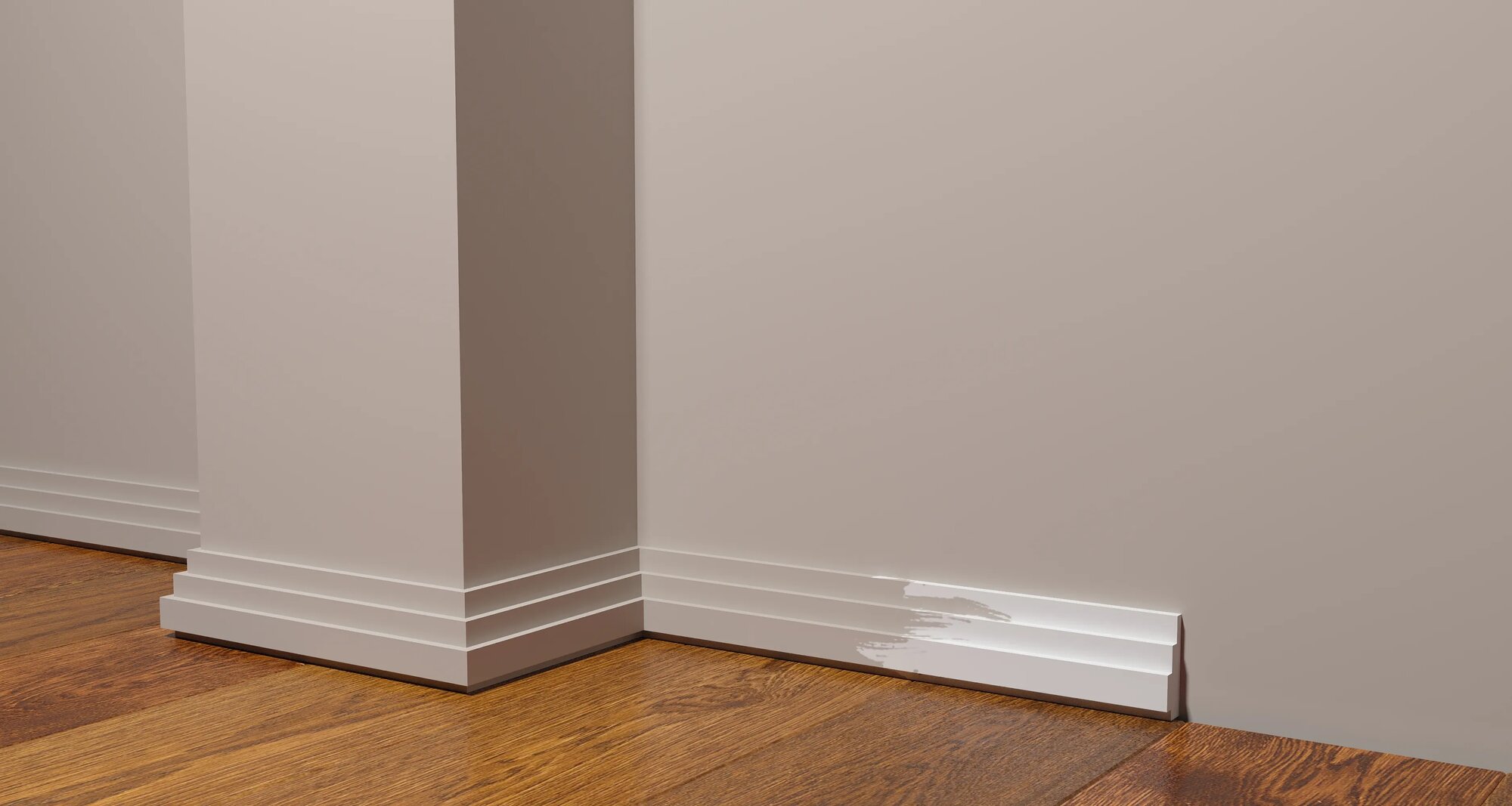 Молдинг-плинтус Decor-Dizayn DD625, под покраску, 45*15*2000мм, 1 шт