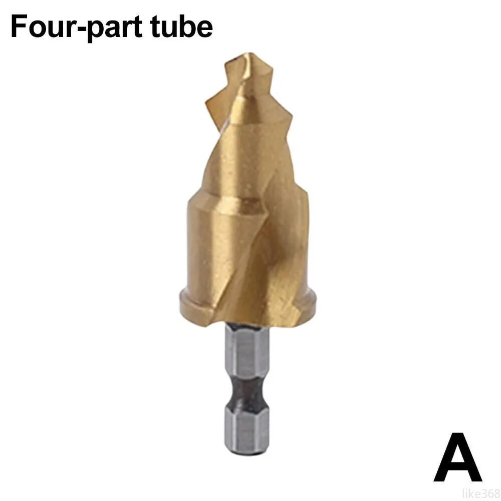 Сверло для водопроводных труб с шестигранной ручкой, сверло с титановым покрытием, развертка для ремонта водопроводных труб 4/6/1 дюйм