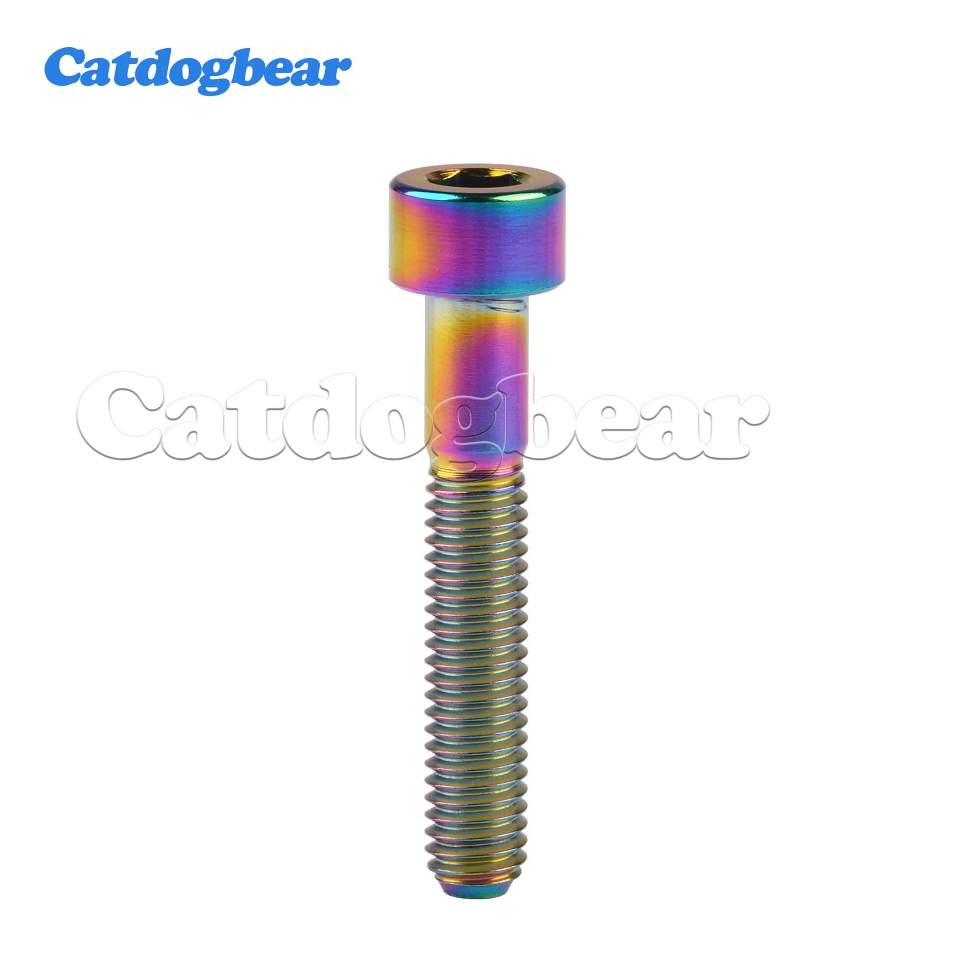 Catdogbear Титановые болты M6/M7x10 15 18 20 25 30 32 35 40 43 45 50 55 60 65 мм М6, Rainbow, 40mm