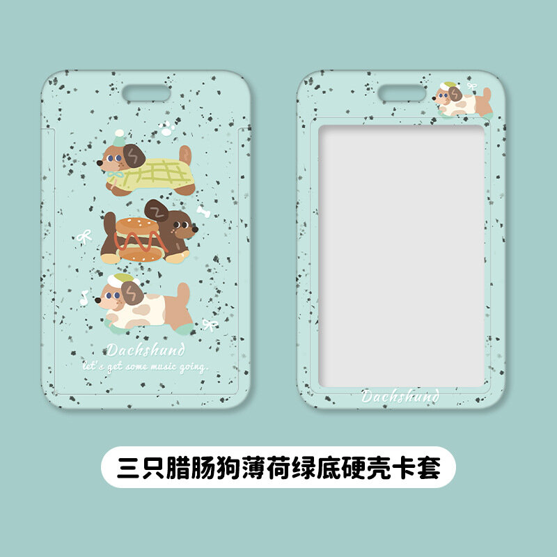 Держатель карты мятного цвета, студенческая карта питания, карта доступа в кампус, автобус, метро, защитник удостоверения личности, жесткий корпус, персонализированный для женщин