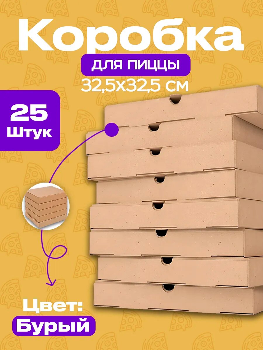 Коробки для пиццы и пирога 25 шт