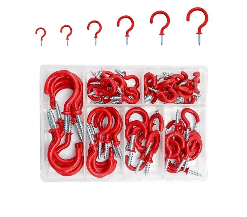 Набор винтовых крючков 70 шт.