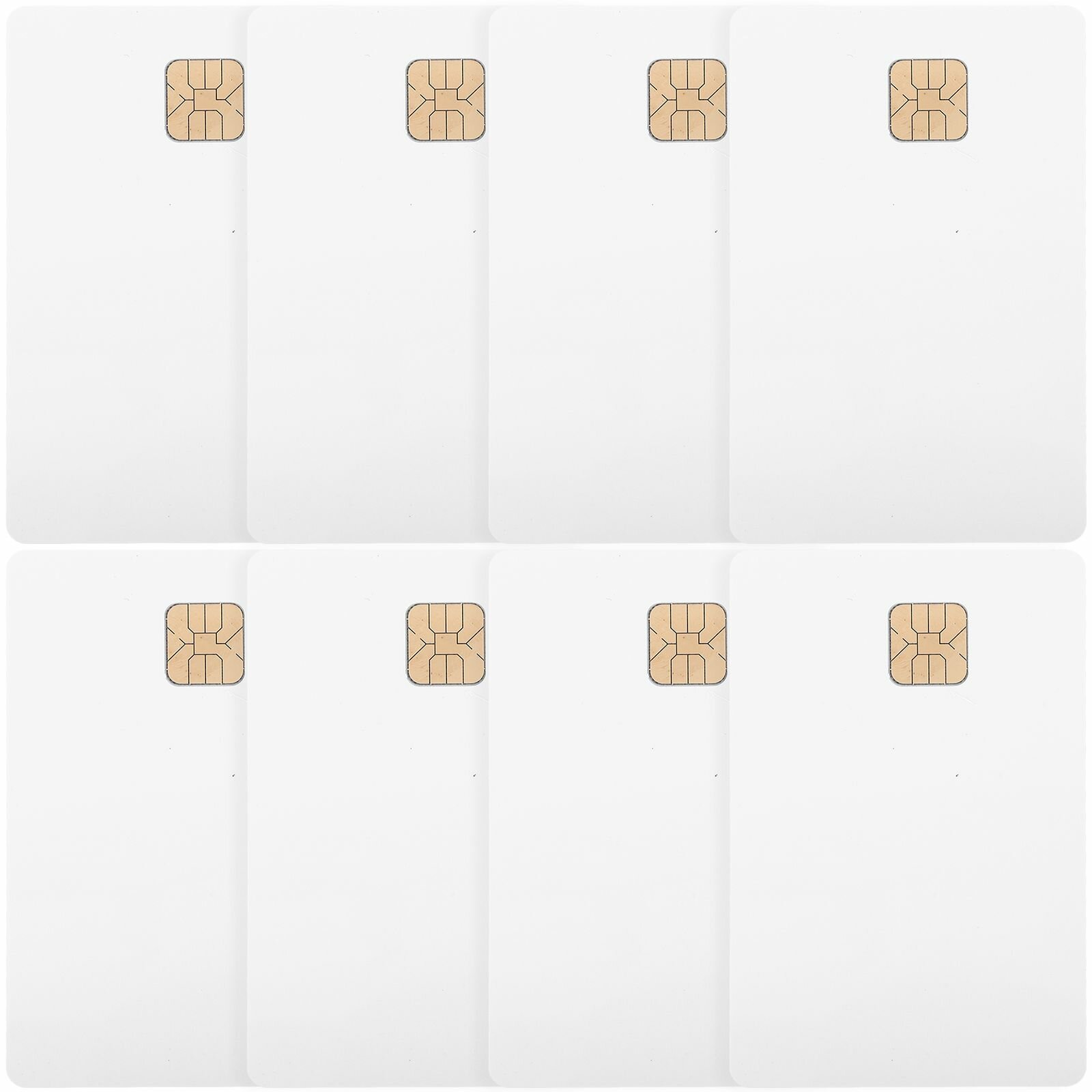 8 шт. с чипами ПВХ, смарт-IC, пустые белые карты