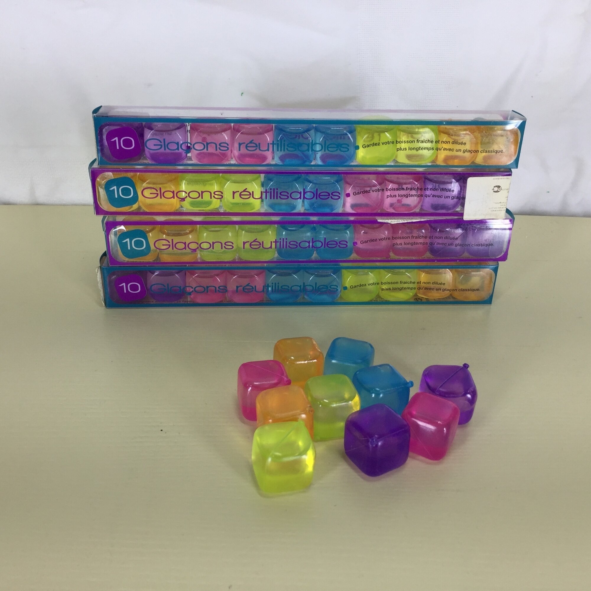 !09 набор 2 упаковки - Формочки для льда по 10 шт цвет микс