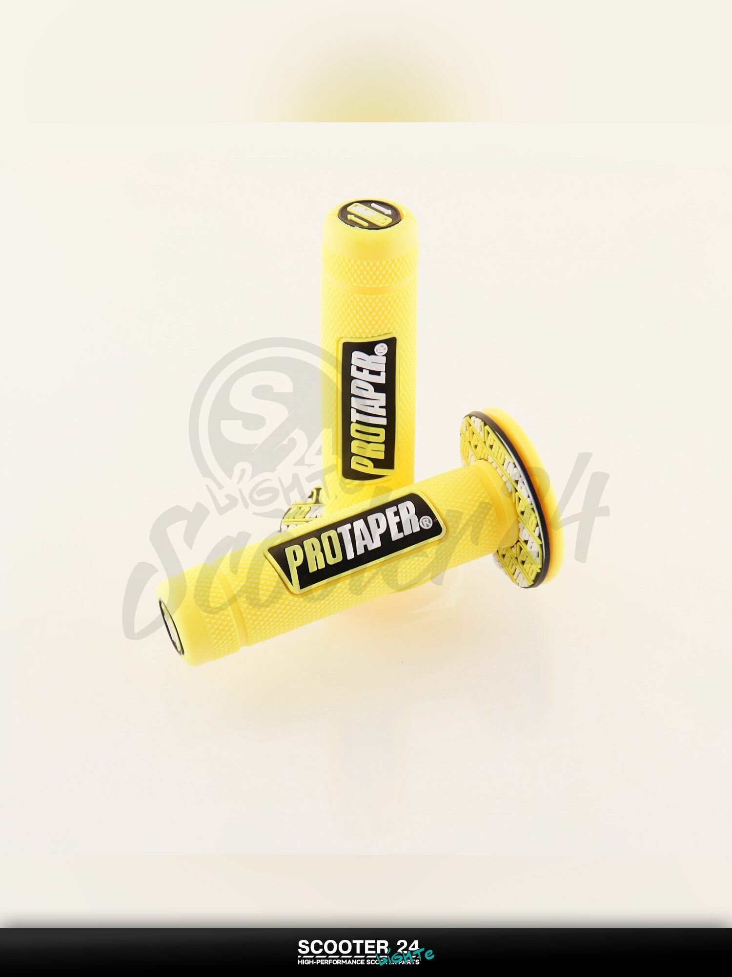 Грипсы (ручки руля) универсальные на мотоцикл / мопед питбайк и эндуро / скутер квадроцикл (желтые) "PROTAPER"