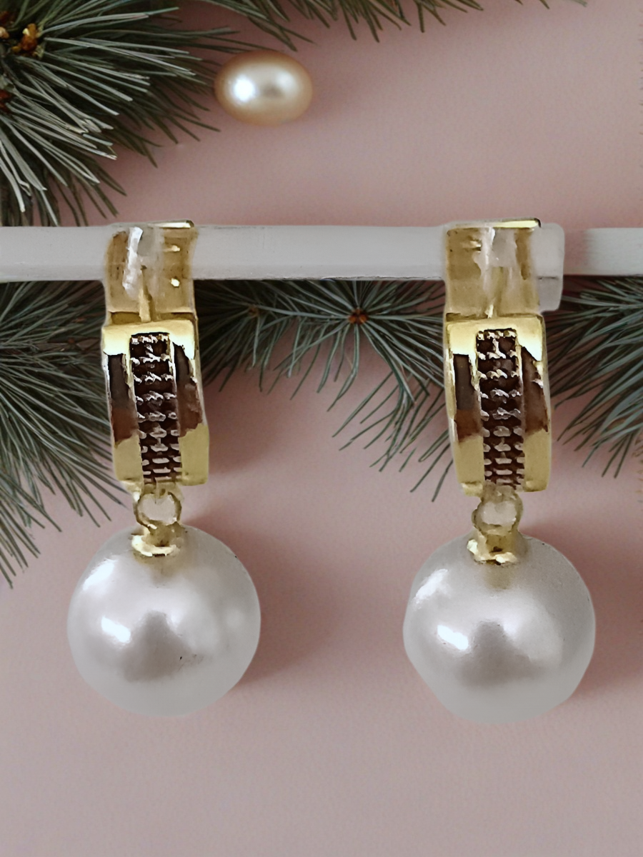 Серьги с подвесками, жемчуг имитация