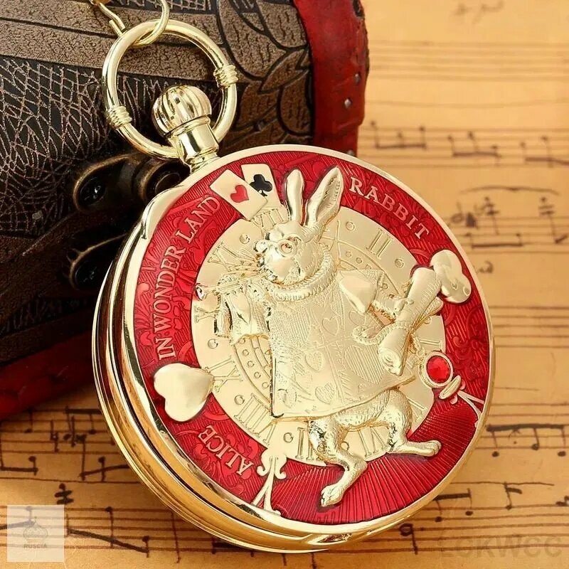 Карманные часы-Музыкальная шкатулка-Алиса в стране чудес