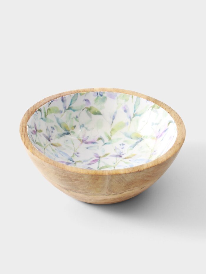 Миска Оттенки сирени,17.5×17.5×6.5 см, дерево манго