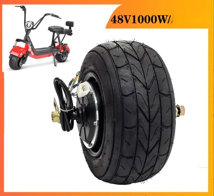 Мотор-колесо, электродвигатель для электросамоката Kugoo C1 Pro (48v/1000W)