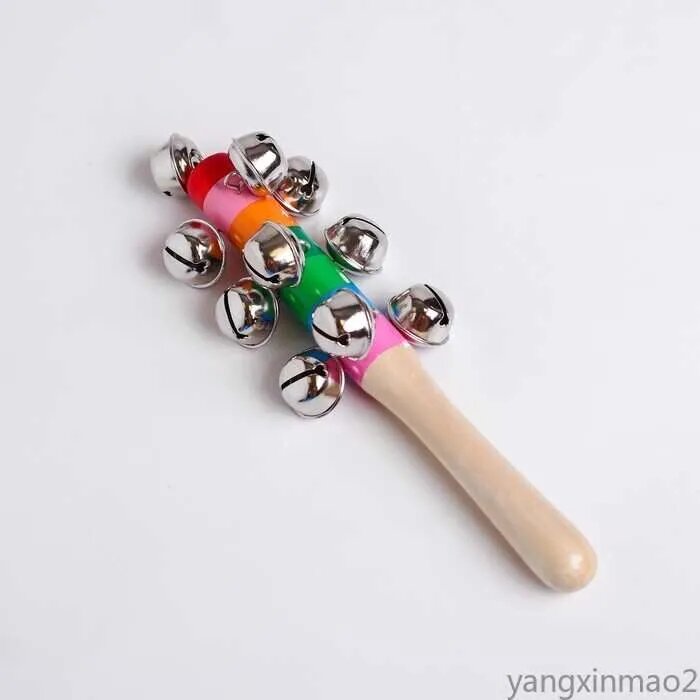 Деревянная музыкальная игрушка "Бубенцы радуга" 18 см