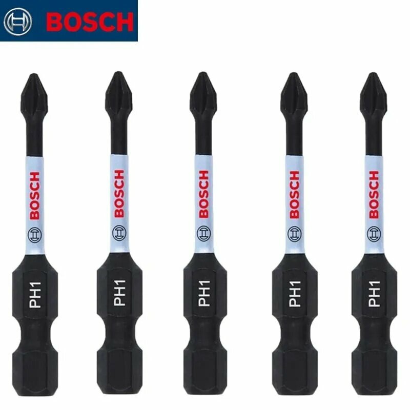 Биты для ударной отвертки Bosch, 50 мм, PH1, 5 шт.