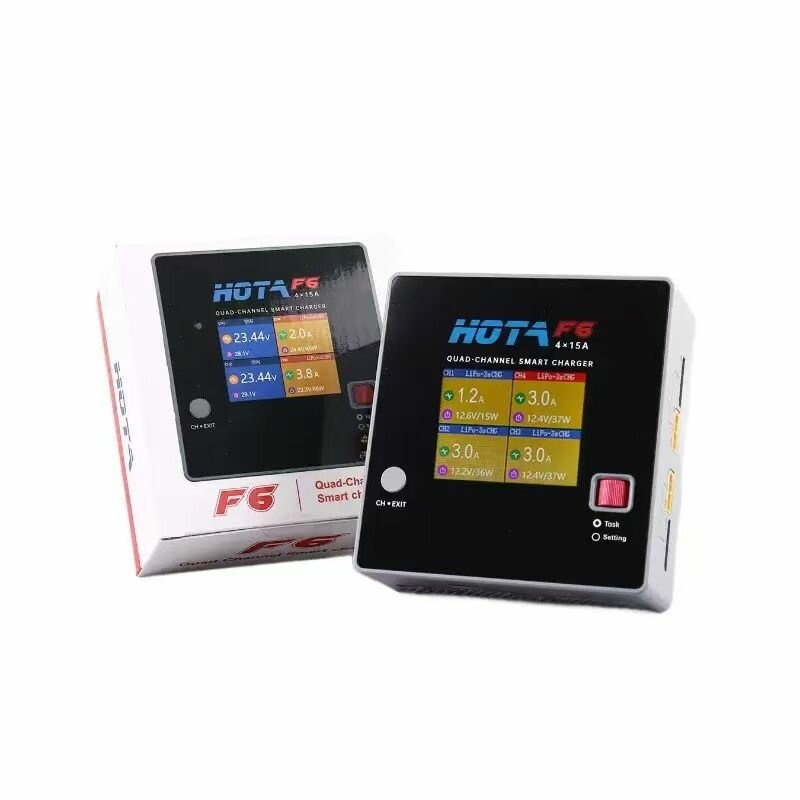 HOTA F6 4x250W 15A 4 - канальное интеллектуальное балансировочное зарядное устройство для никель - водородных батарей Lipo LiIon
