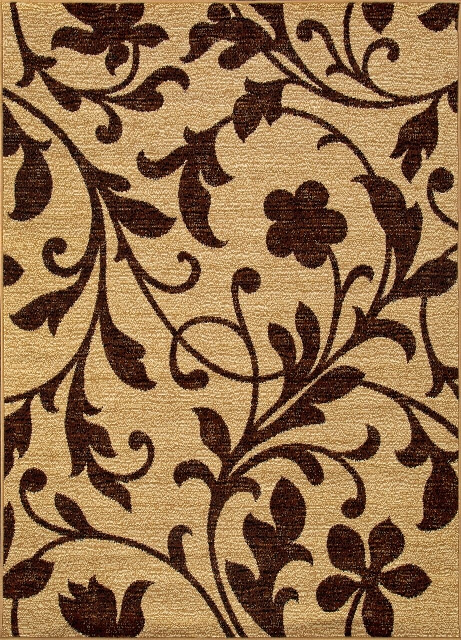 Ковер Star Carpet "Laguna" D184, полипропилен, джутовая основа, растительный дизайн, 150х190 см